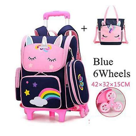 Mochila Escolar Con Carrito Para Niñas Mochila Escolar Con Carrito Para Niños Con Bolsa De