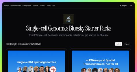 Single Cell Genomics Bluesky Starter Packs 2 Lists • Sep 2025