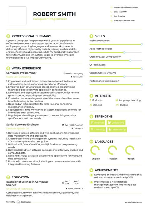 10 Computer Programmer Resume Samples And Templates For 2025