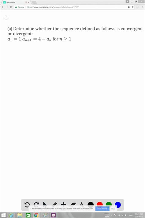 solved use a graph of the sequence to decide whether the sequence is