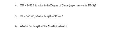 Solved Using The Layout For Horizontal Curve Formulas And Chegg