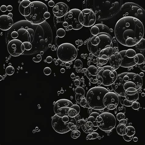 premium photo bubbles photo overlays on black background
