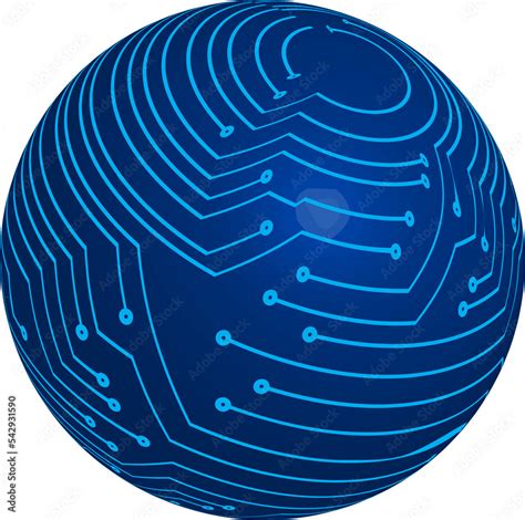 World Binary Circuit Board Future Technology Blue Hud Cyber Security