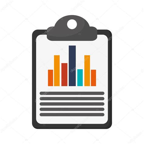 Graph Chart On Clipboard Icon Stock Vector Image By Jemastock