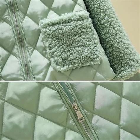 Купити Жіноче осінь зима однотонне коротке бавовняне пальто з довгим рукавом плюшева куртка з