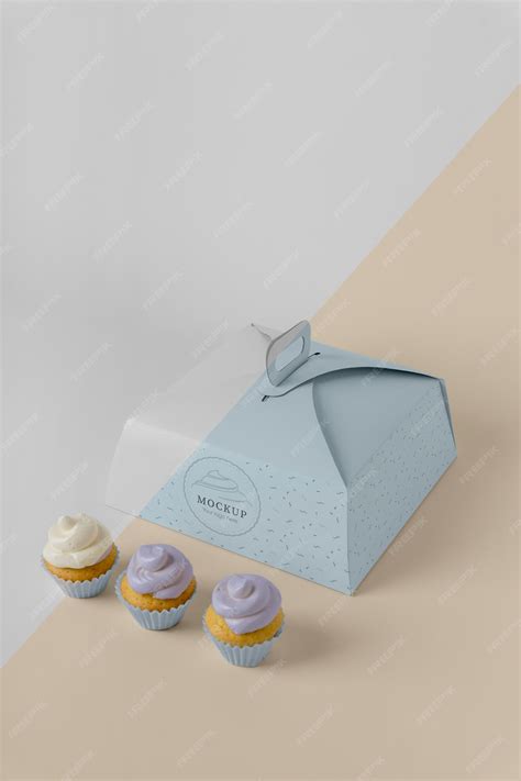 맛있는 컵 케이크 모형 프리미엄 Psd 파일