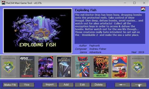 Thec64 Maxi Game Tool Add Your Own Games To The Carousel Retro Gamer Nation