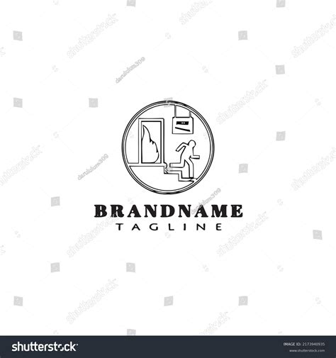 Exit Logo Cartoon Template Black Icon Stock Vector Royalty Free Shutterstock