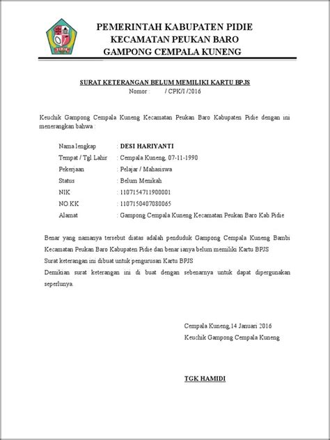 Contoh Surat Keterangan Tidak Memiliki Rumah Dari Kelurahan Surat