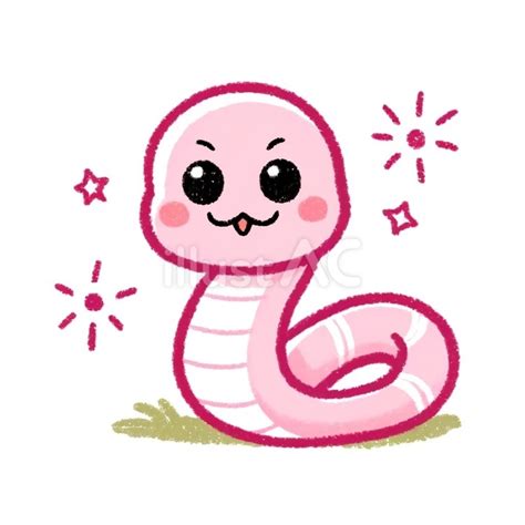 ピンクの可愛い蛇イラスト No 25335184無料イラストフリー素材ならイラストAC
