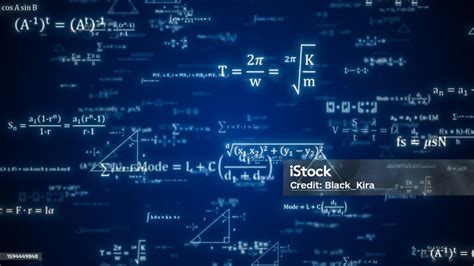 추상 물리학 방정식 개념 수학 계산 과학 공식 산술 및 필기 기하학 기호 파란색 배경에 대한 타자기 연구 3d 렌더링 3차원 형태에 대한 스톡 사진 및 기타 이미지 Istock
