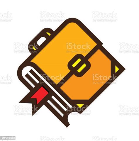 포트폴리오는 책 이다 벡터 평면 아이콘 사업 로고입니다 격리 된 배경에 최소한의 이미지입니다 사업 회사에 대 한 현대 기호입니다 엠 블 럼 기호 0명에 대한 스톡 벡터 아트