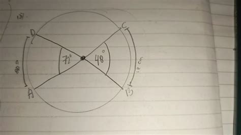 The Image Contains A Circle With Two Chords Intersecting Inside The Angles Formed By The