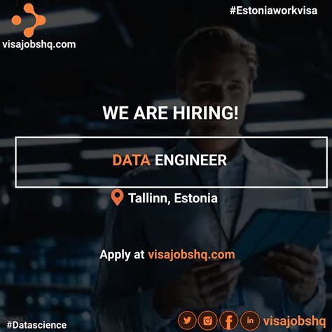 Data Engineer In Tallinn Relocate To Estonia With Work Visa Sponsorship