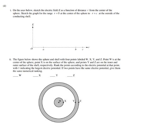 Solved Problem Plastic Sphere Conducting Spherical Shell Chegg Com