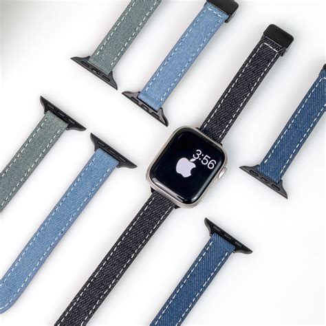 엔터콘 애플워치 슬림 데님 디버클 가죽 스트랩 밴드 9 울트라 Se 2 8 7 에이블리