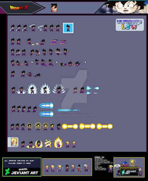 Teen Gohan Base Ulsw Sprite Sheet By Gaminxarchie On Deviantart