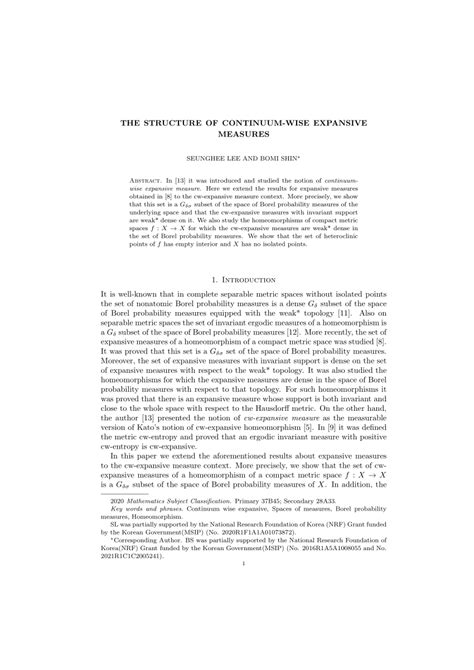 Pdf The Structure Of Continuum Wise Expansive Measures