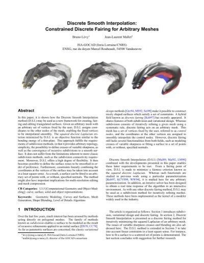 Discrete Smooth Interpolation Constrained Discrete Citeseer