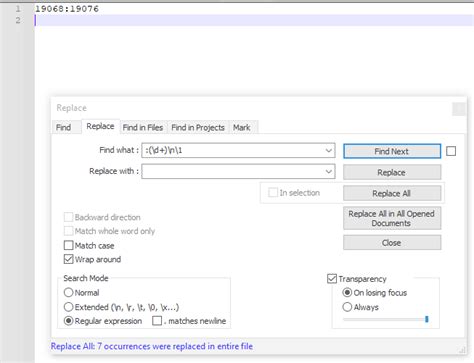 Search For Series Of Numbers And Group Them In Notepad Stack Overflow