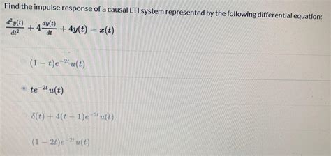 Solved Find The Impulse Response Of A Causal Lti System