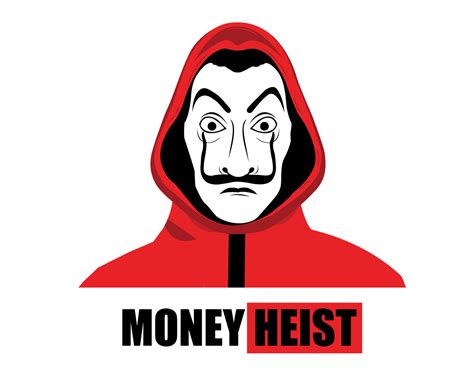 Money Heist Title With Dali Mask And Red Clothes La Casa De Papel