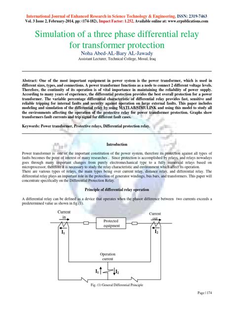 Matlab Differential Protection Model Pdf Transformer Relay