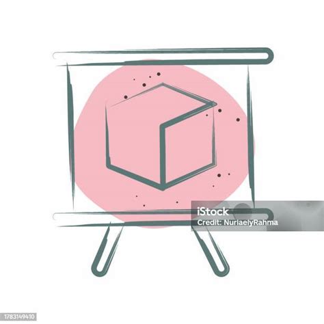 Présentation 3d Dicônes Lié Au Symbole De Visualisation 3d Style De Spot De Couleur Conception