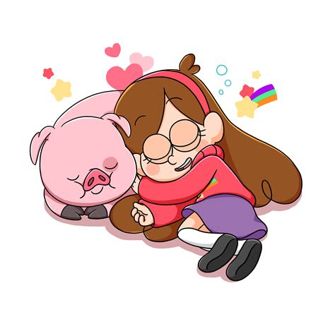 Sleeping Mabel And Waddles Gravity Falls Pinterest Bialaidy Bia Pink