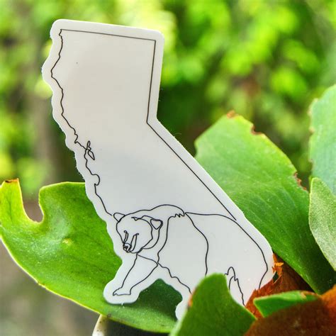 California Bear Sticker California State Sticker California Sticker