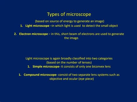 Microscope And Types Of Microscope Pptx