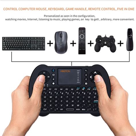 Viboton S501 2 4ghz Mini Wireless Bluetooth Full Qwerty Keyboard With Touchpad And Multimedia