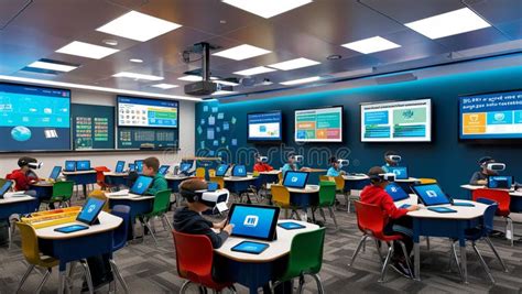 Modern Classroom With Large Screens Stock Illustration Illustration Of Vancouver Photograph