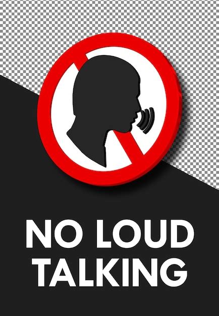 No Loud Talking Sign