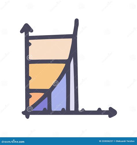Exponential Chart Color Vector Doodle Simple Icon 233036237