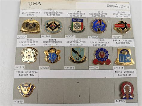 U S Army Unit Crest Collection X Support Units