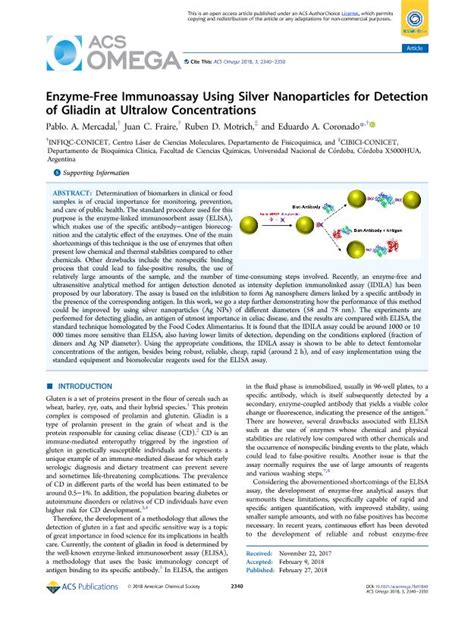 Enzyme Free Immunoassay Using Silver Nanoparticles For Detection Of