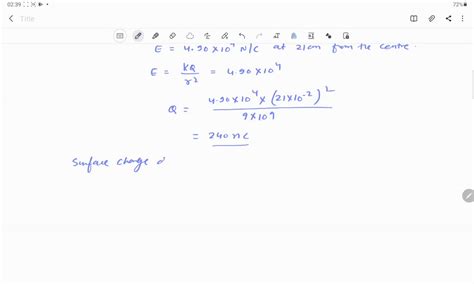 Solved An Isolated Charged Conducting Sphere Of Radius 12 0 Cm Creates An Electric Field Of 4