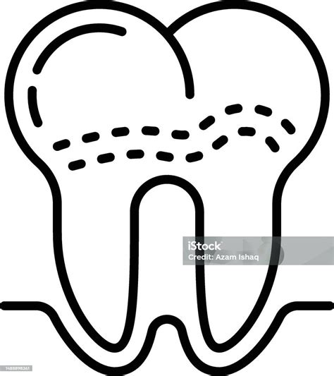 미적분학 또는 치석 개념 치아 벡터 아이콘 디자인 치과 기호 건강 관리 기호 치과 기구 스톡 일러스트레이션에 형성된 거칠고
