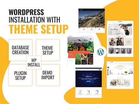 Wordpress Installation With Theme Setup And Demo Import Plugin Setup