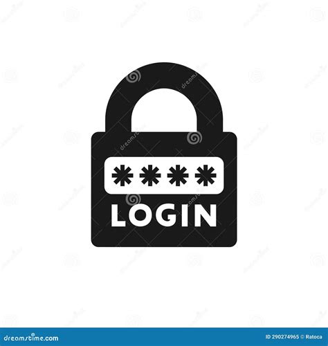 Login Lock Symbol Cartoon Vector 280653009