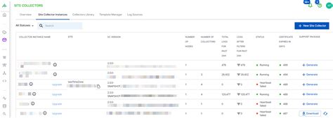site collector monitoring exabeam documentation portal