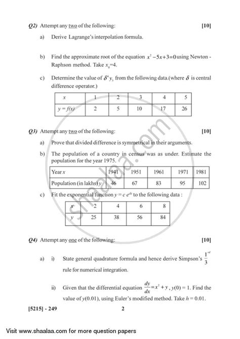 Numerical Methods And Its Applications 2017 2018 B Sc Mathematics Semester 4 Sybsc 2013