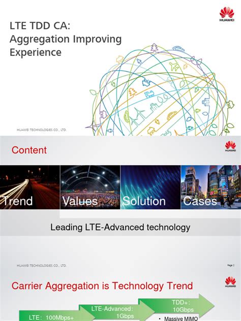 Huawei Lte Tdd Ca Solution Overview Pdf Lte Telecommunication Lte Advanced