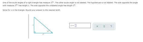 Solved One Of The Acute Angles Of A Right Triangle Has