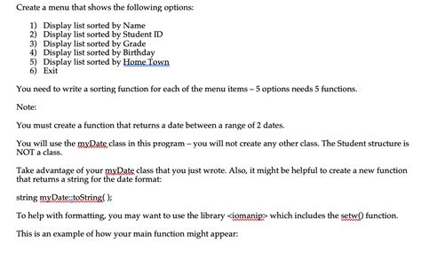 Solved Create Student Structure With The Following Fields