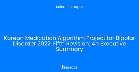 Esiode On Linkedin Scientific Research Korean Medication Algorithm