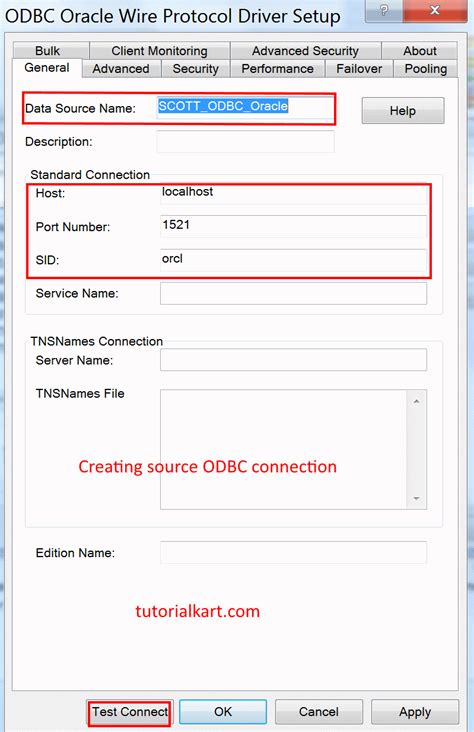 Create Odbc Connection To Import Source And Target Tables From Database