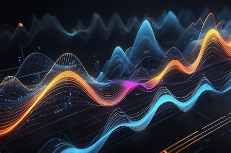 Premium Ai Image Abstract Tech Waveforms