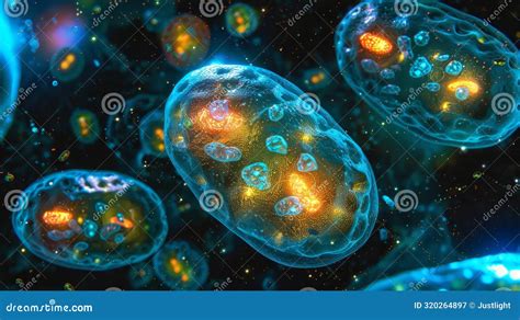 An Immunofluorescence Image Of Glycoproteins Labeled With A Fluorescent Dye On The Surface Of A